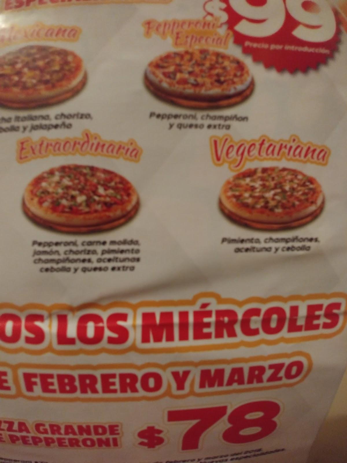 Carta del restaurante Pizza Deprizza Las Puentes, San Nicolás del los Garza