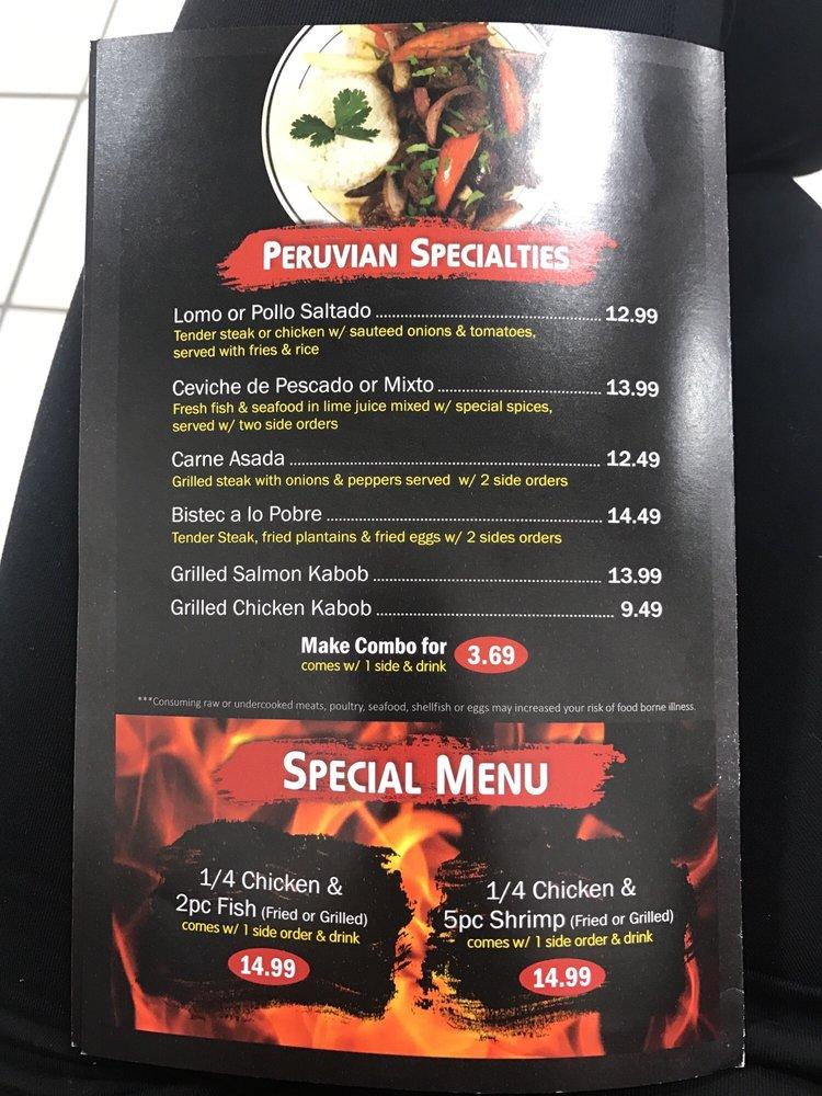Menu at DC Charbroiled Chicken & Grill restaurant, Greenbelt