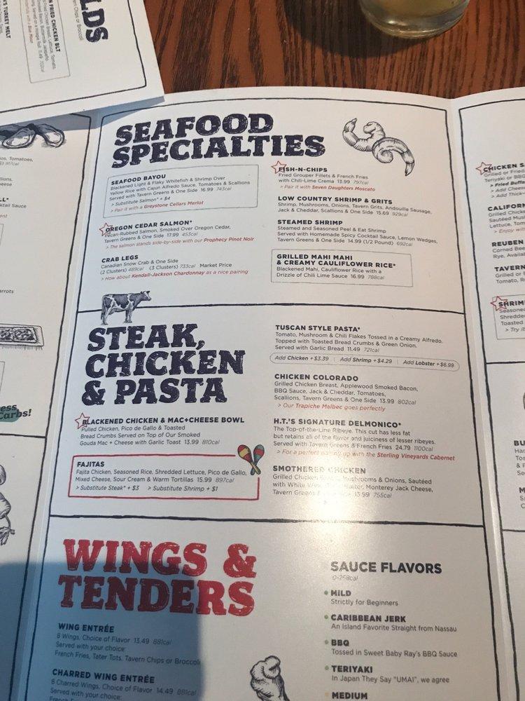 Menu at Hickory Tavern pub & bar, Pinehurst, US-15 #501