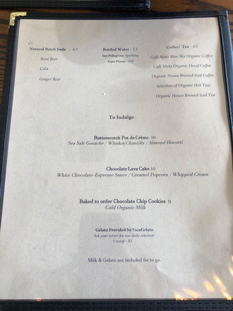 Menu at Wooden Spoon restaurant, Escondido
