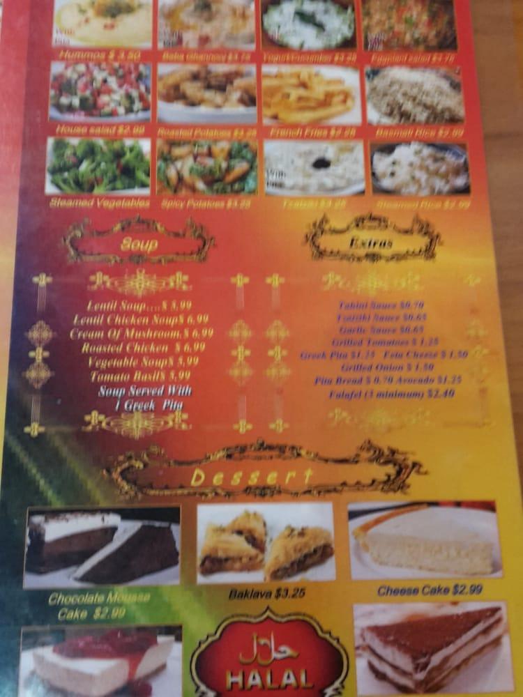Menu at La Zeez Pita Grill & Bakery, Torrance