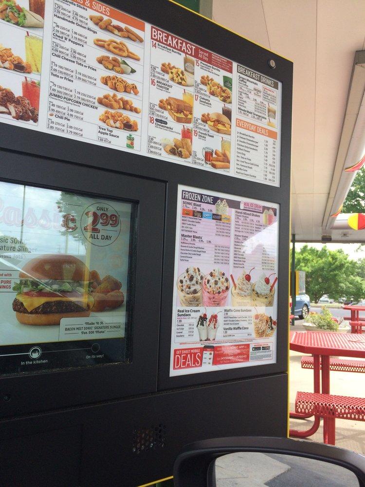 Menu at Sonic Drive-In fast food, Gastonia, S New Hope Rd