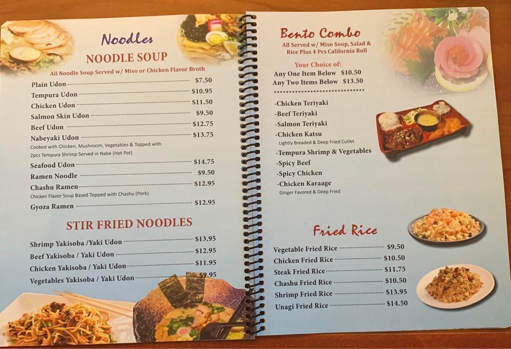 Menu at sora sushi (sushi channel) restaurant, Kelso