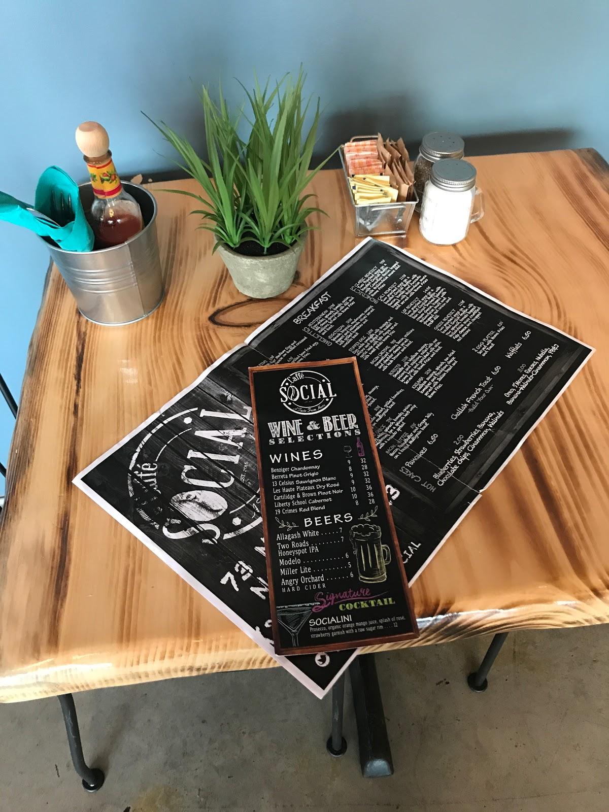 Menu at Caffe Social restaurant, Norwalk