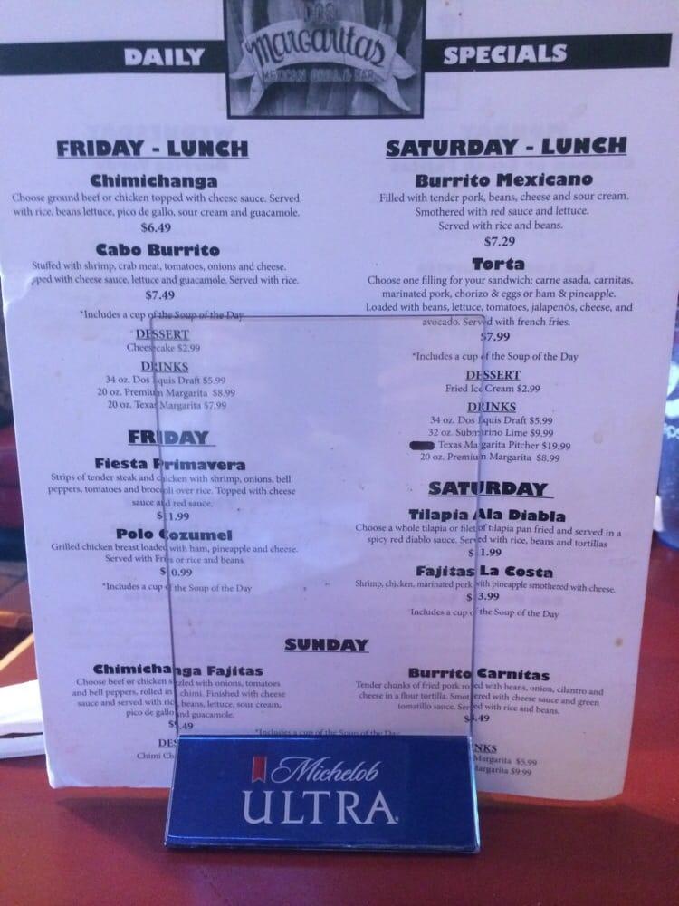 Menu at Las Lomas restaurant, Fort Wayne, Fairfield Ave #29