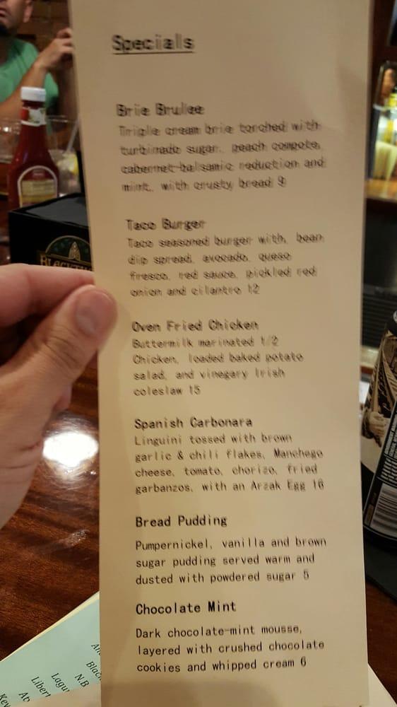 Menu at Blackthorn Pub, Holly
