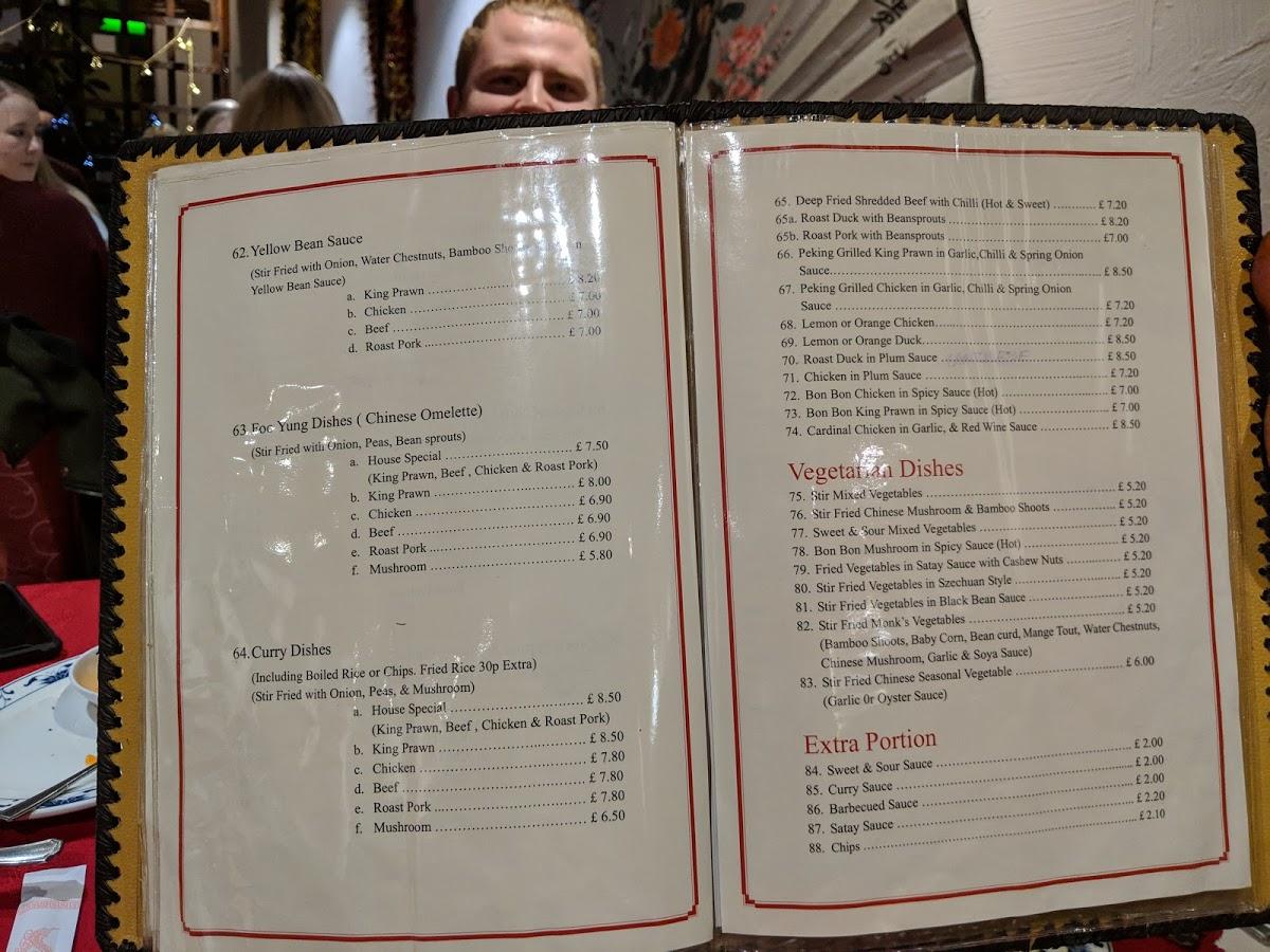 Menu at The Hot & Cold Chinese Restaurant, Fakenham