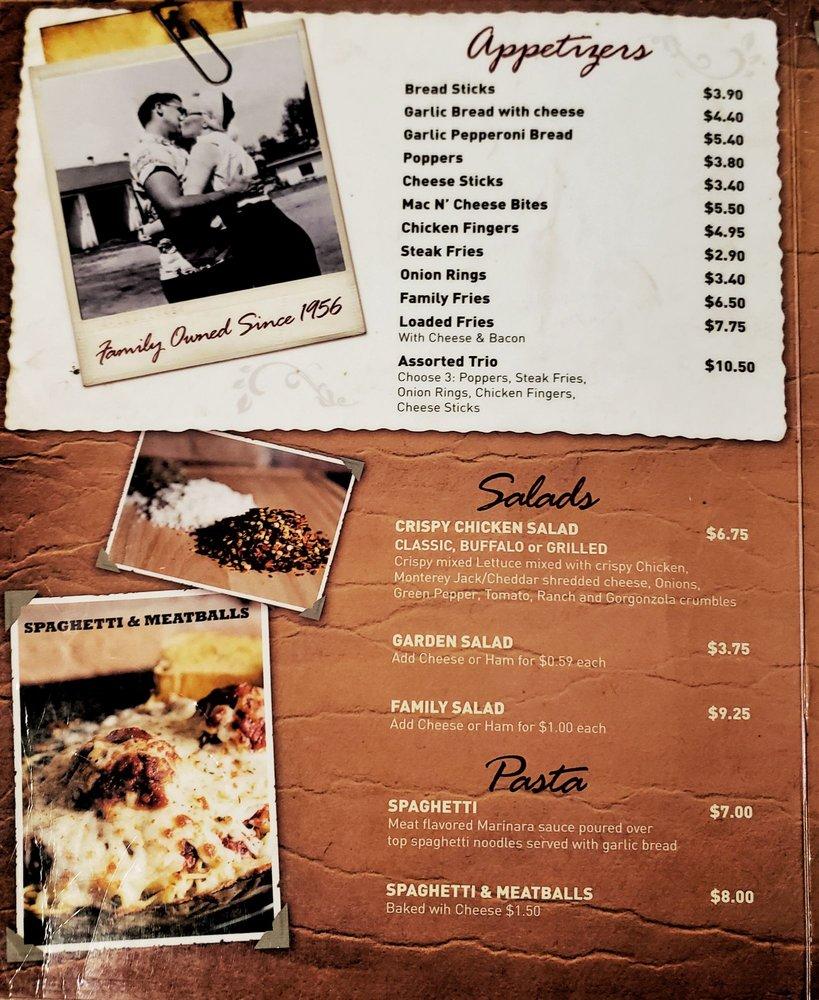 Menu at Art's Pizza pizzeria, Anderson, Broadway St