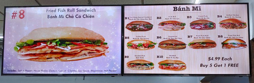 Menu at Bánh Mì Boy restaurant, Orlando
