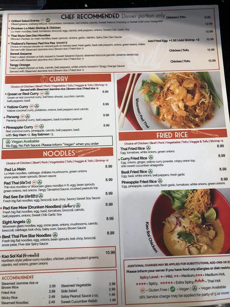 Menu at Best Thai Signature - Dallas (Frankford Rd) restaurant, Dallas ...
