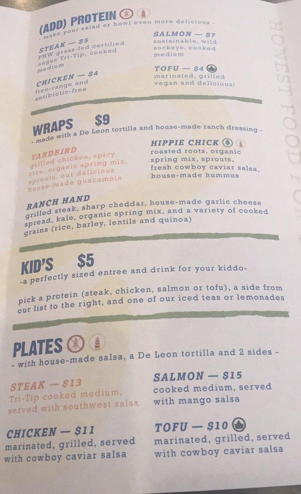 Menu at Cosmic Cowboy Grill - Coeur d'Alene restaurant, Coeur d'Alene