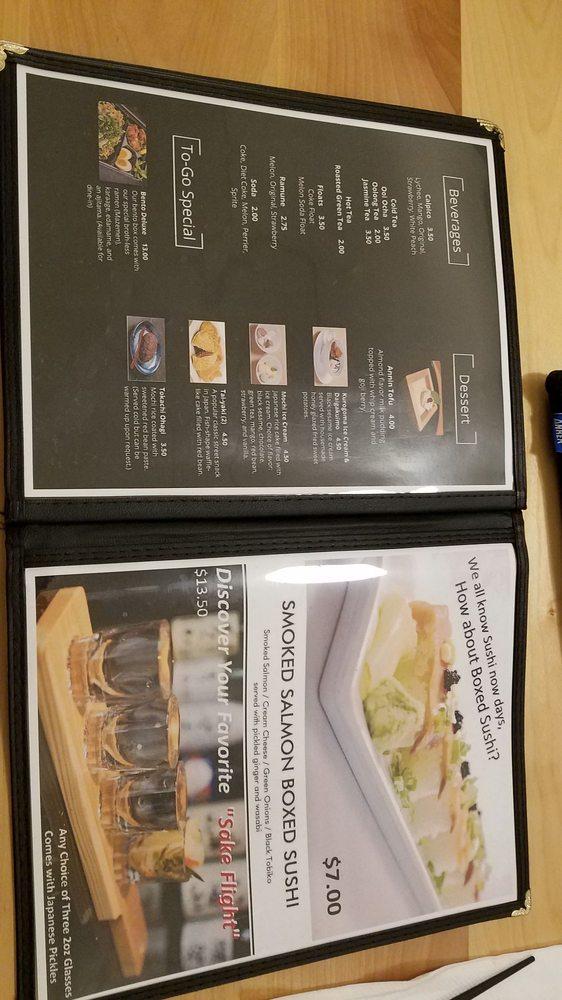Menu at Hokkaido Ramen Santouka restaurant, Seattle, NE Village Ln