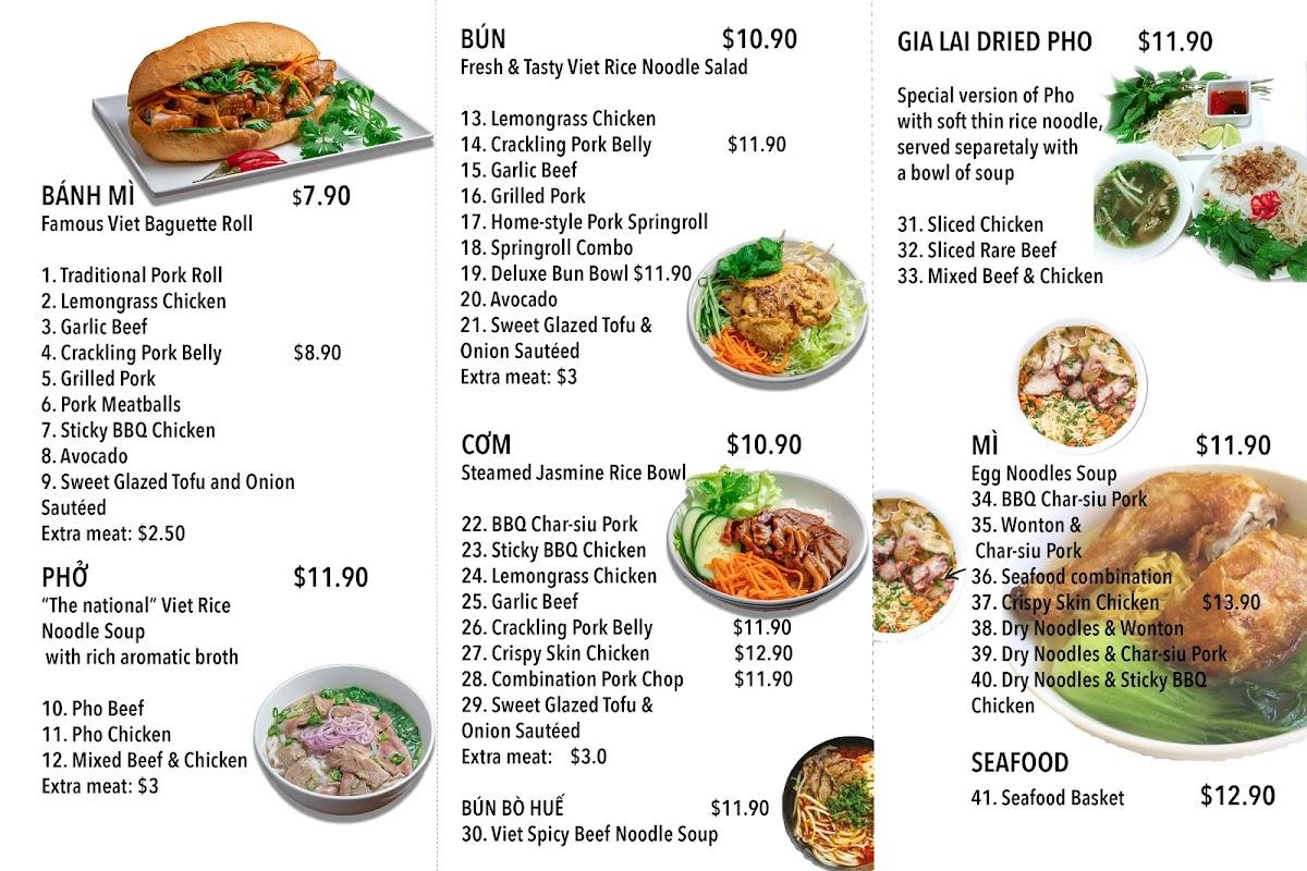 Menu at Viet Fresh Rolls restaurant, Springwood
