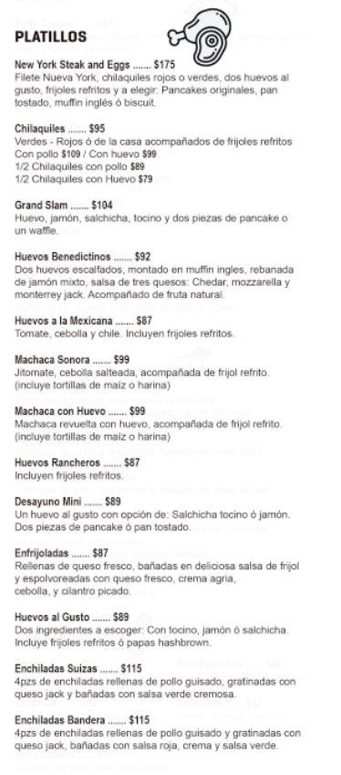 Menu at DENISSE RESTAURANT, Tijuana, Blvd. Gustavo Diaz Ordaz 15742-24