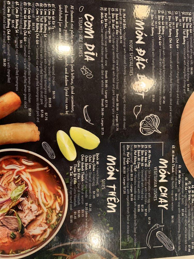Menu at Pho Ben restaurant, Sugar Land, Wescott Ave Ste. 238