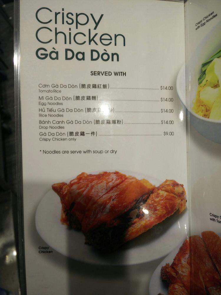 Menu at Tan Viet Noodle House restaurant, Cabramatta, 100 John St