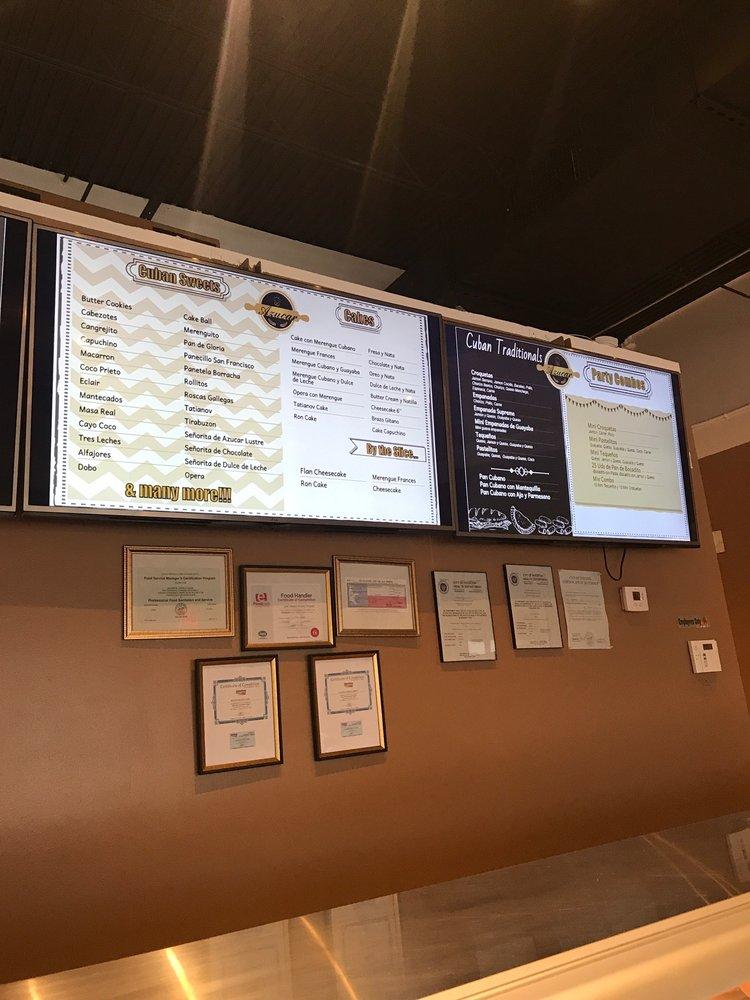 Menu at Azucar restaurant, Houston