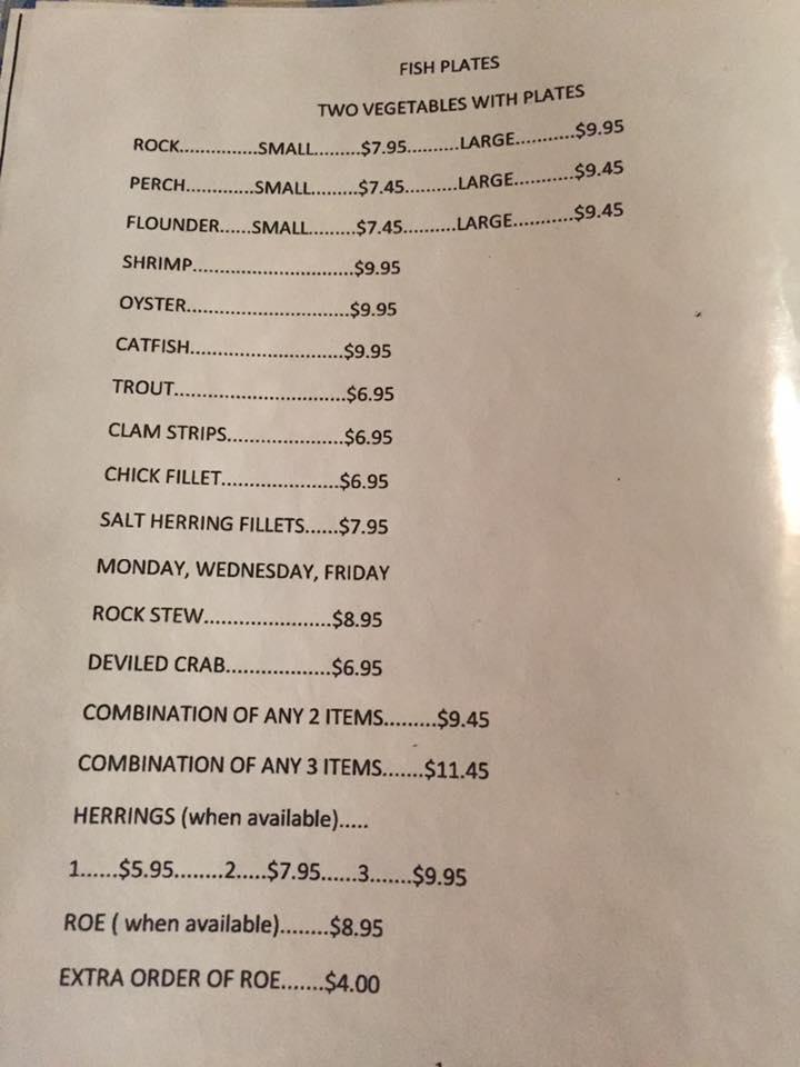 Menu at Cypress Grill restaurant, Williamston