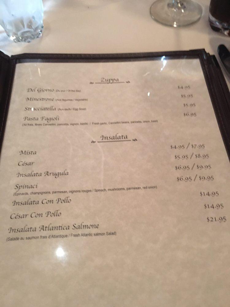Menu at Bellissimo pub & bar, Dorval