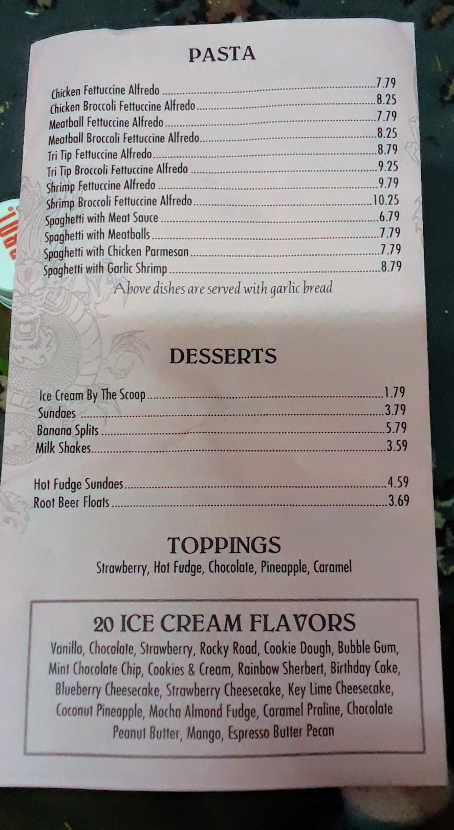Menu at Good Times restaurant, Newman