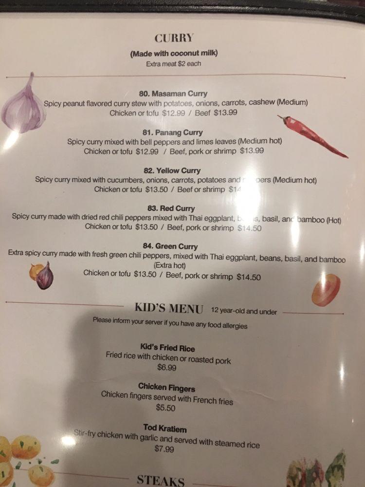 Menu at Thai Connection Columbus, IN restaurant, Columbus