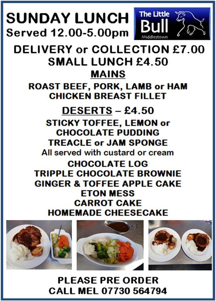 Menu at THE LITTLE BULL pub & bar, Wakefield