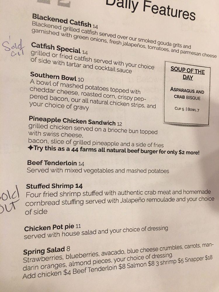 Menu at The Omega Grill restaurant, Spring