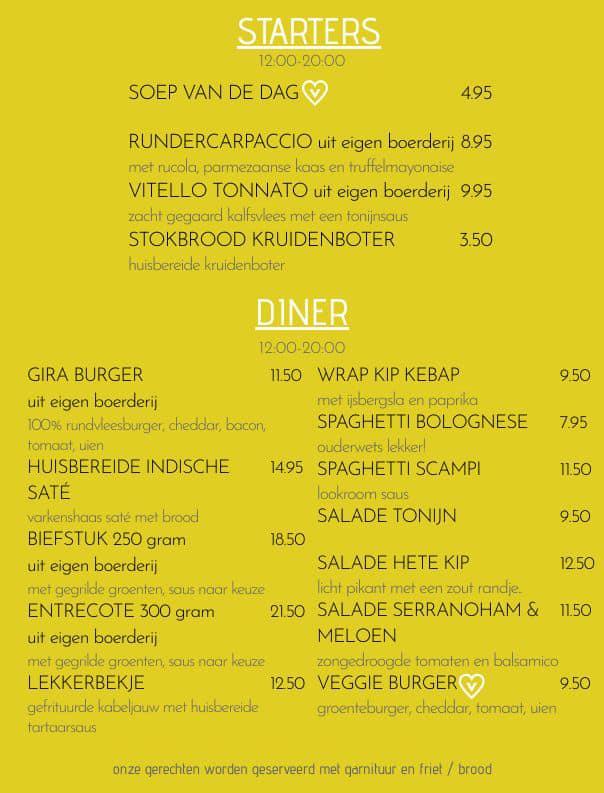 Menu au De Hoeveplus, Lanaken
