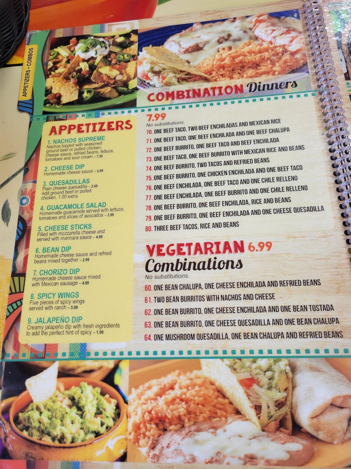 Menu at El Picante restaurant, Pikeville