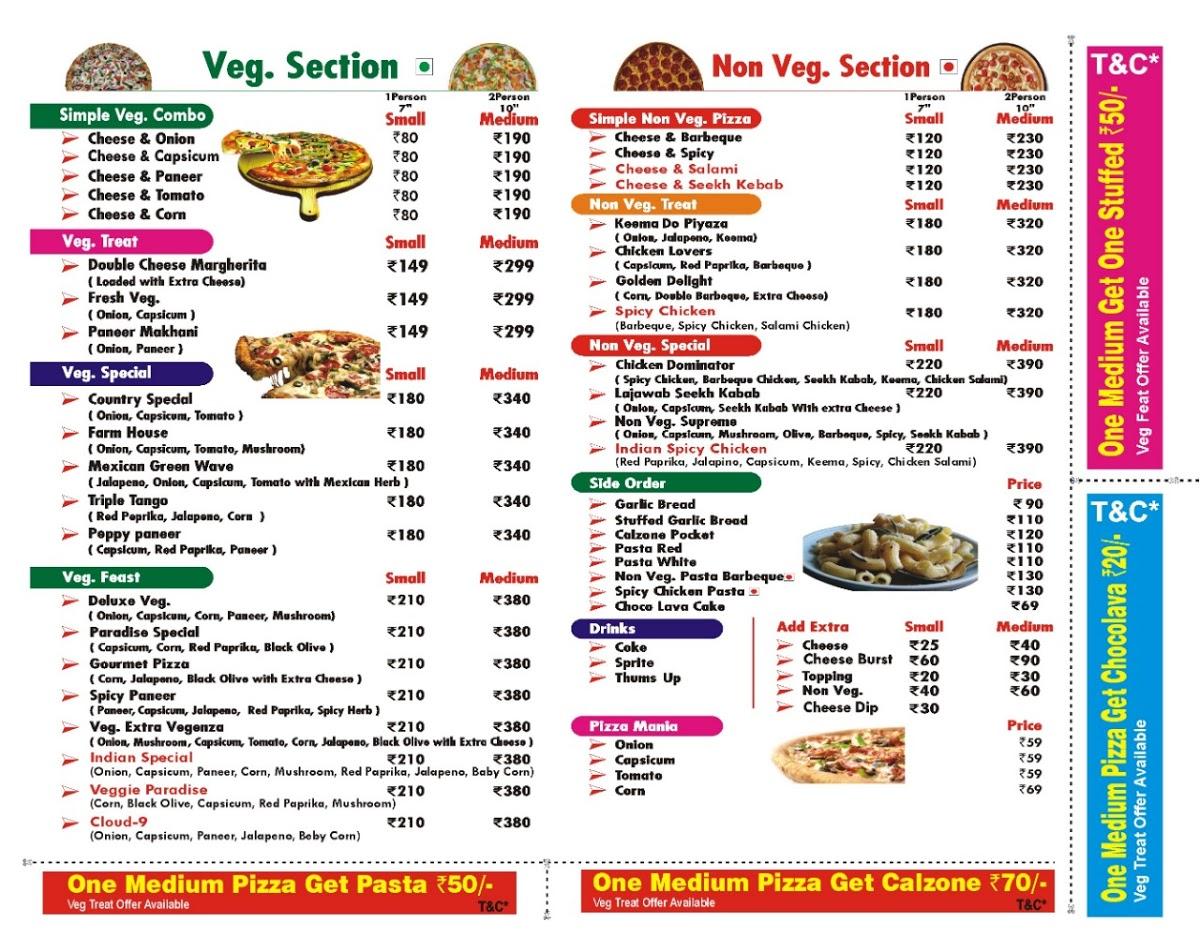 Menu at APNA INDIAN PIZZA, Bareilly, Ground Floor