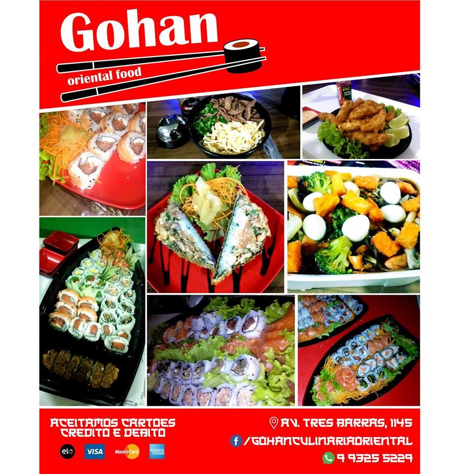 Menu at Gohan oriental food restaurant, Campo Grande