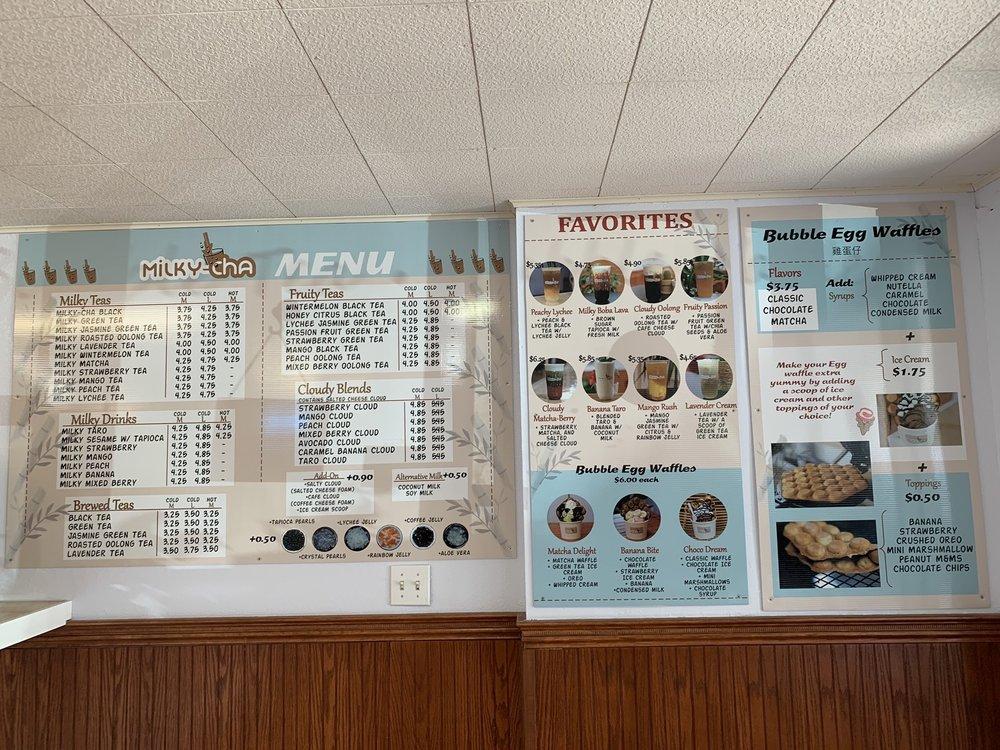 Menu at Milky-Cha, Astoria