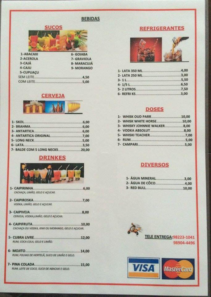 Menu at Bar Must Stop, São Luís, Av. A