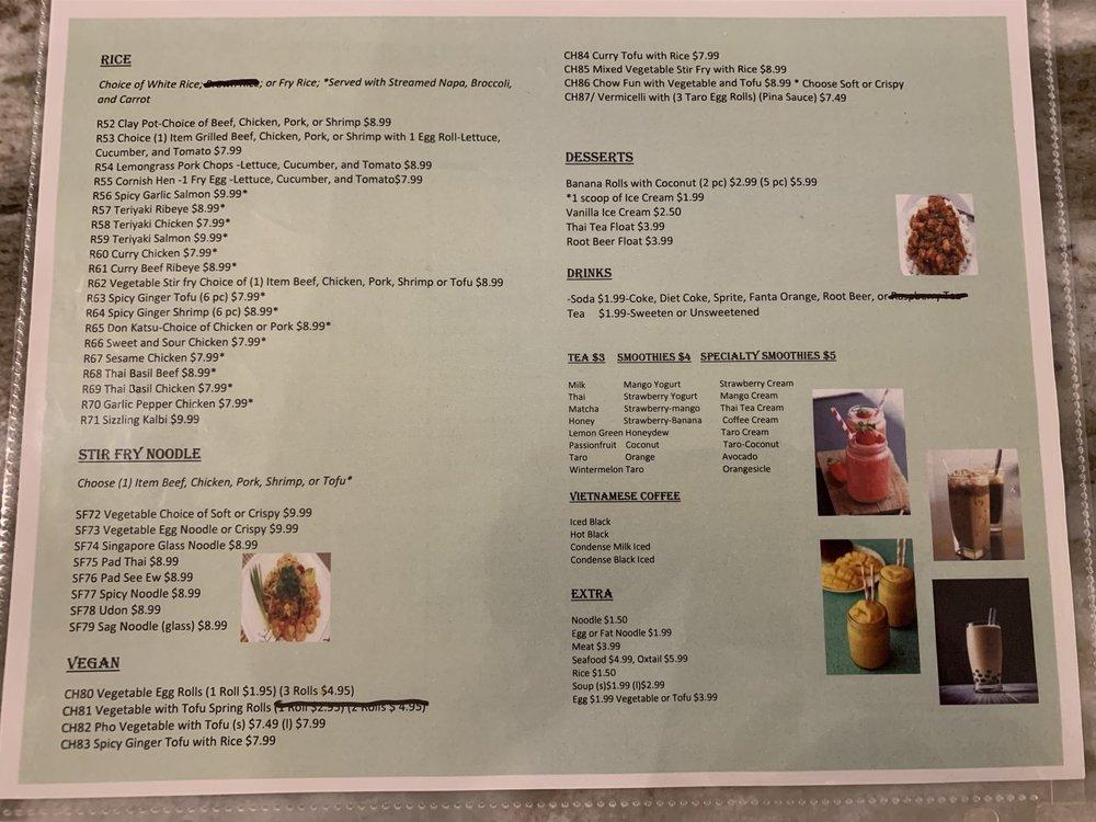 Menu at Pho Tastic & Deli restaurant, Corpus Christi