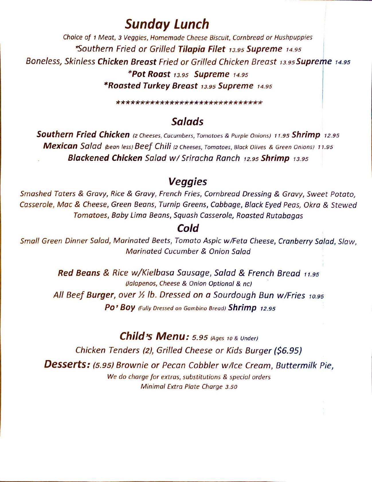 Menu at Scrooge's Fine Foods & Drink restaurant, Jackson