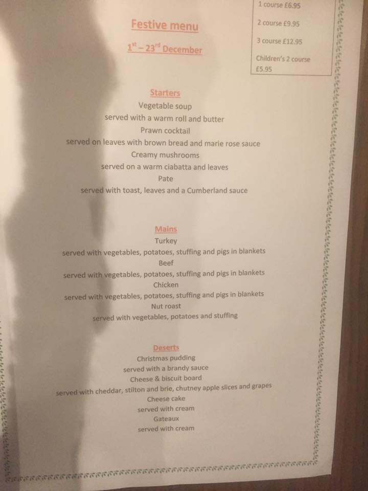 Menu at Finger Post Hotel pub & bar, Stockport