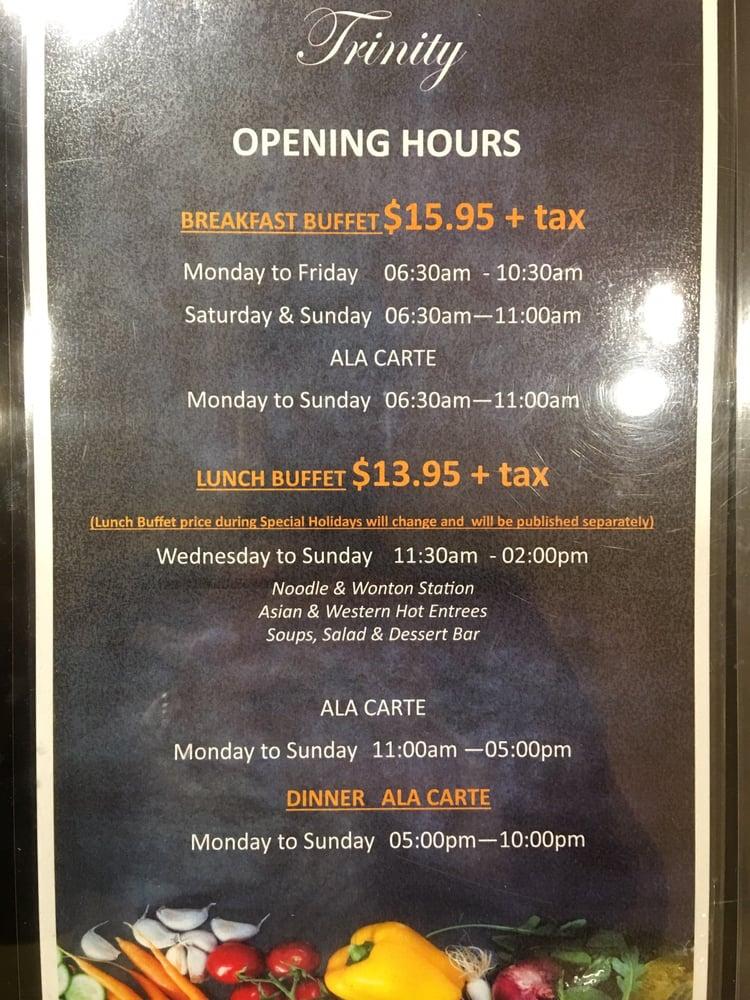 Menu at Trinity restaurant, San Gabriel