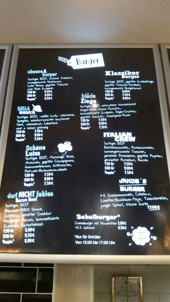 Menu at Beef Crew steakhouse, Munich, Rosenheimer Str. 2