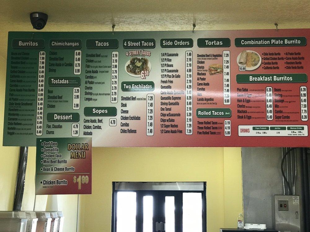 Menu at Betos Mexican Food restaurant, Duchesne
