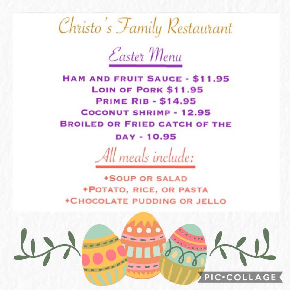 Menu of Christo's Restaurant, Trinity - reviews and ratings