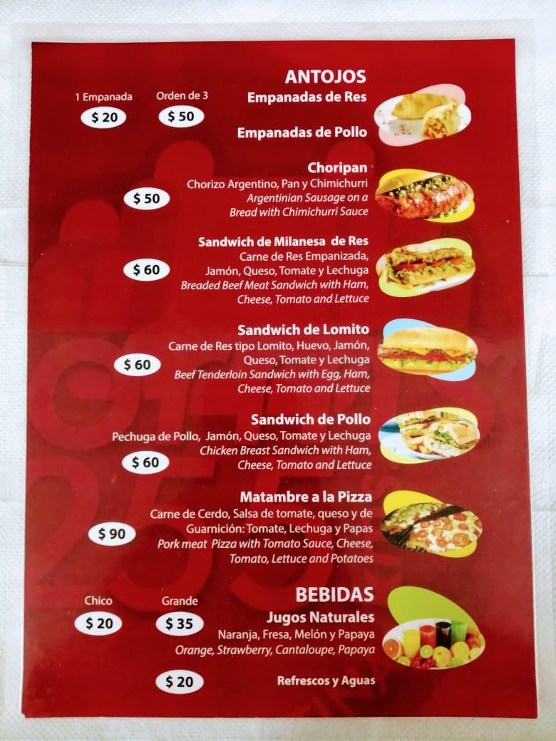 Menu at Storms 6255 restaurant, Isla Mujeres