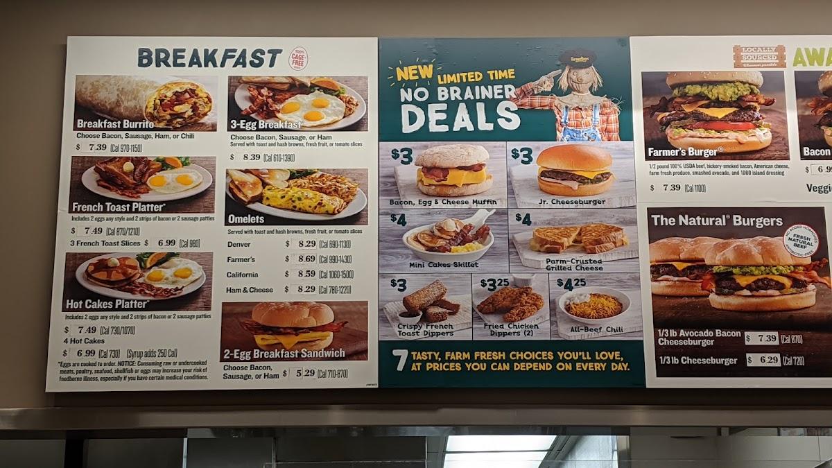 Menu at Farmer Boys restaurant, Huntington Beach