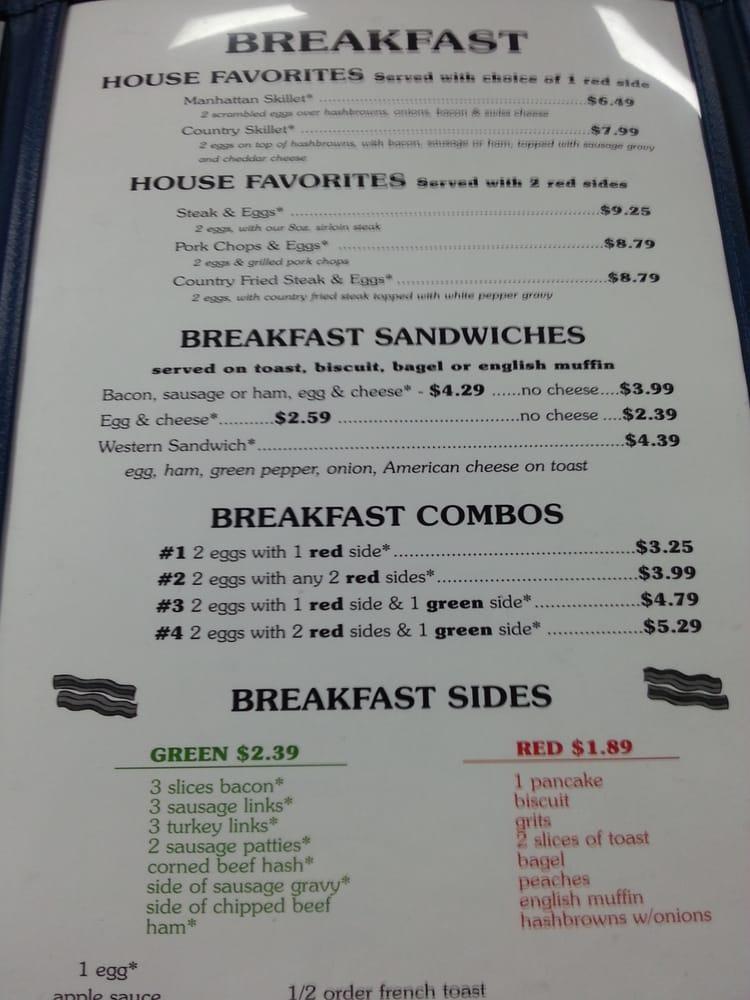 Menu at Hometown Diner restaurant, Portsmouth