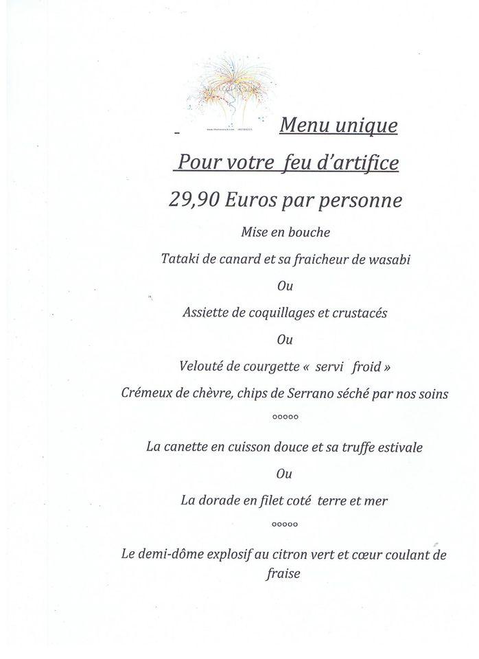 Menu at L'Envie restaurant, Agde