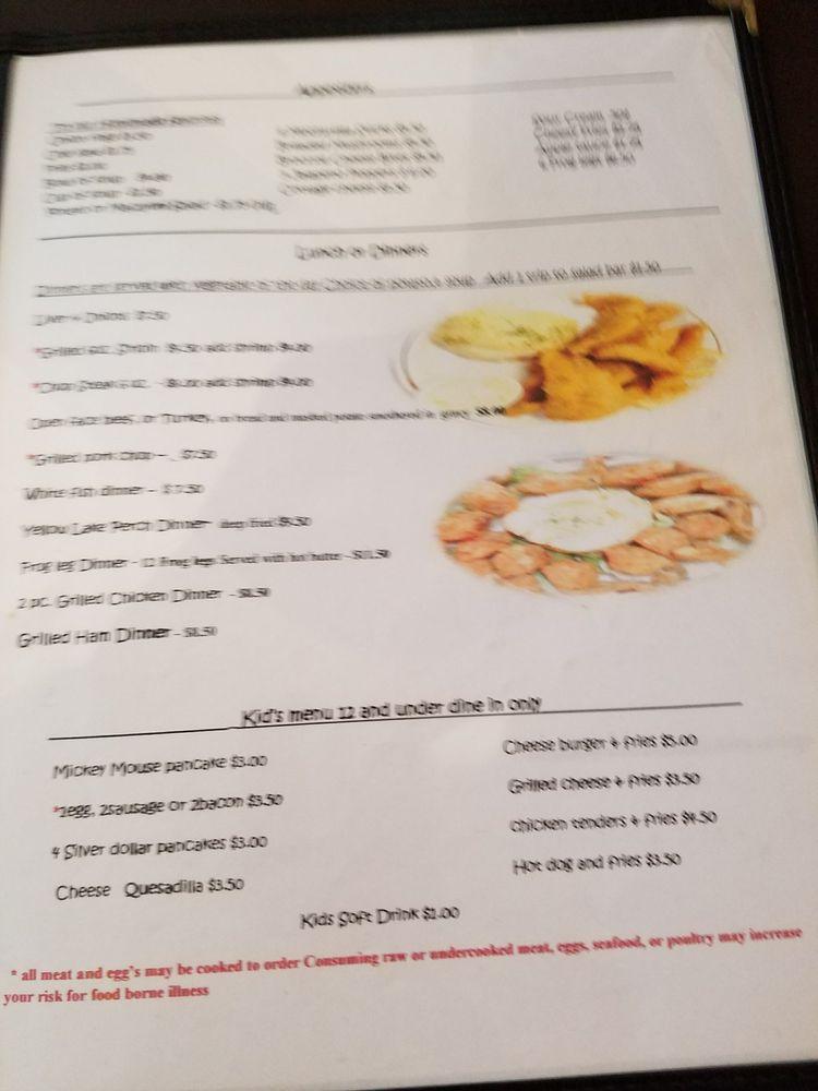 Menu at Lydia's Down Home Cooking restaurant, Bridgman