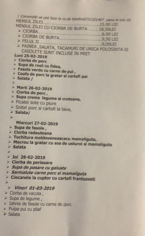 Menu at Restaurant Consirom Slobozia, Slobozia