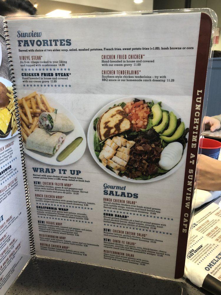Menu at Sunview Cafe, The Colony, State Hwy 121 Ste 120