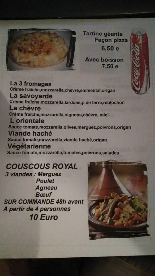Menu at Snack Royal Délice restaurant, Calais