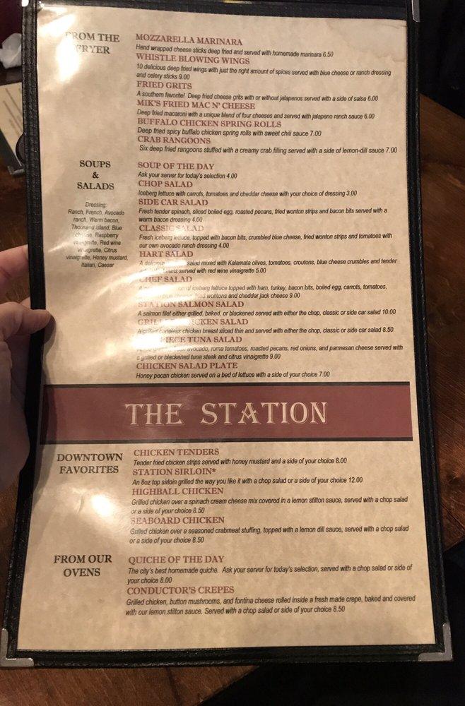 Menu at The Station pub & bar, Americus