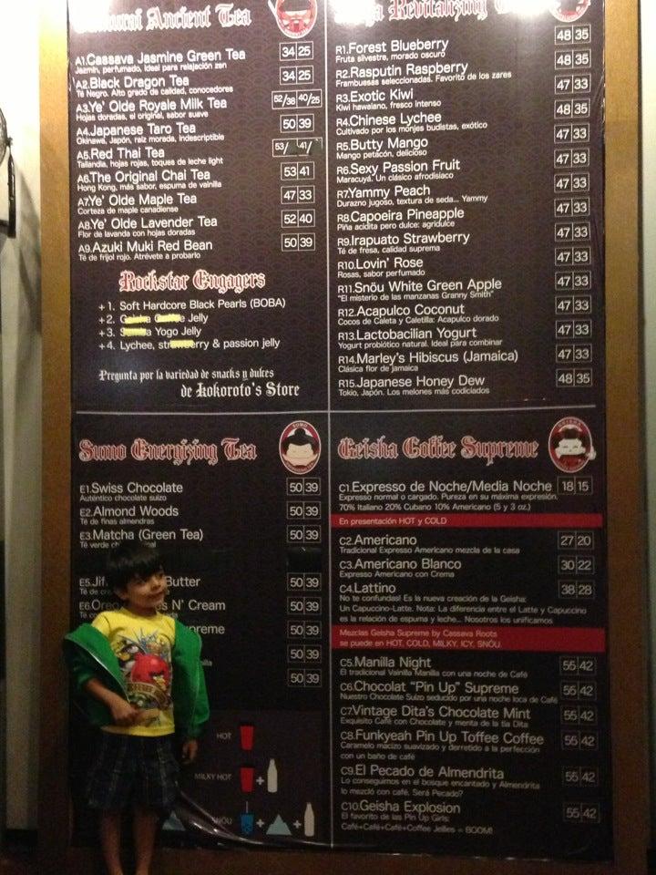 Carta de cafetería Cassava Roots Coyoacán, Ciudad de México, Av Miguel ...